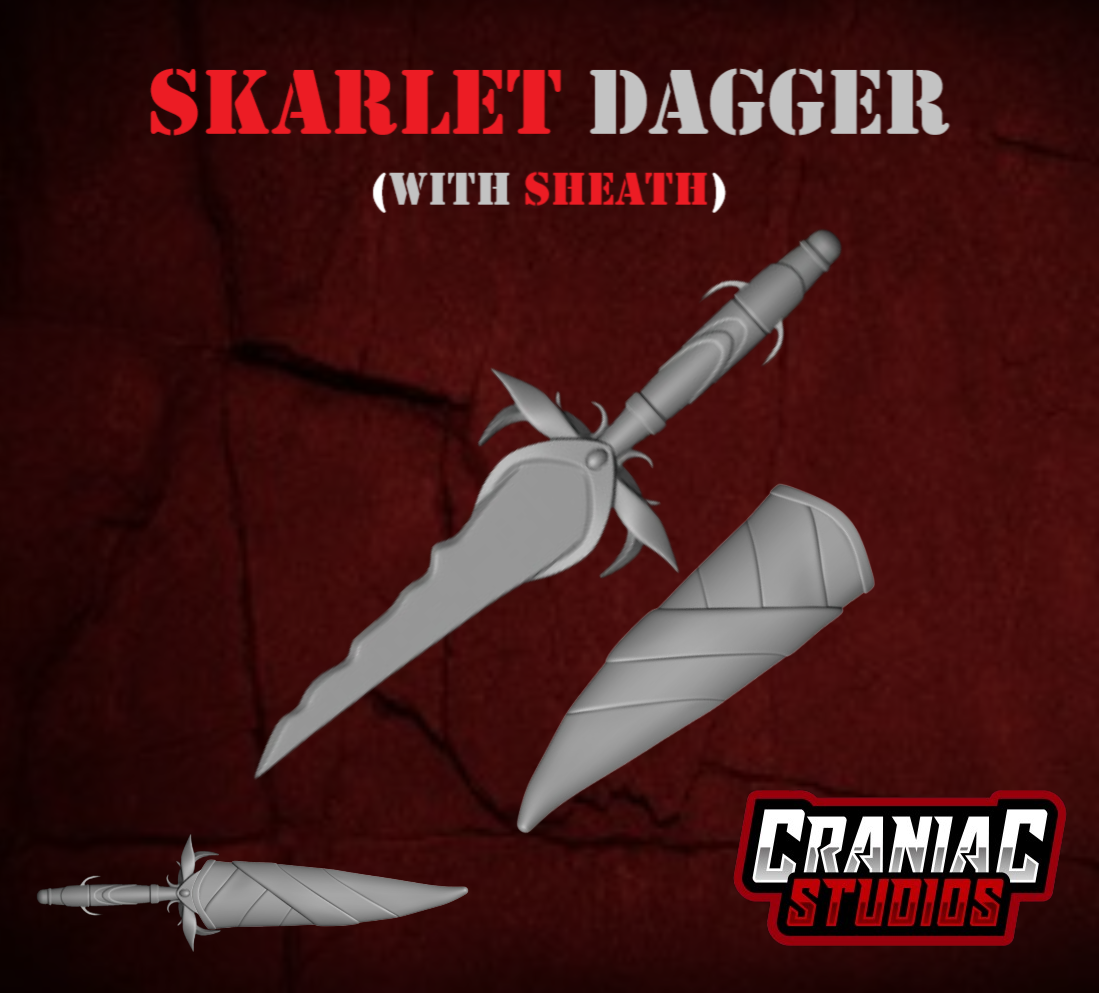 Skarlet Dagger + Sheath – Craniac Studios LLC